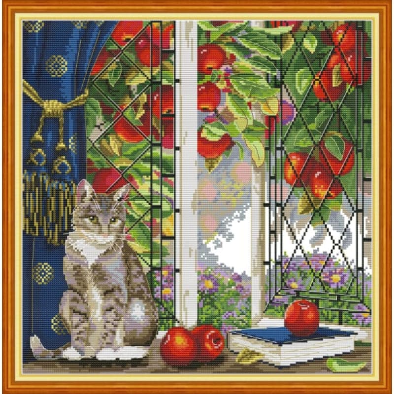 Cat on the windowsill 2 – Needlework Kits - UK
