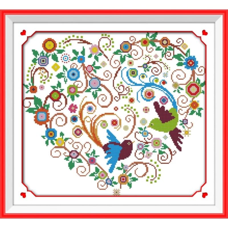 Colorful phoenix heart – Needlework Kits - UK