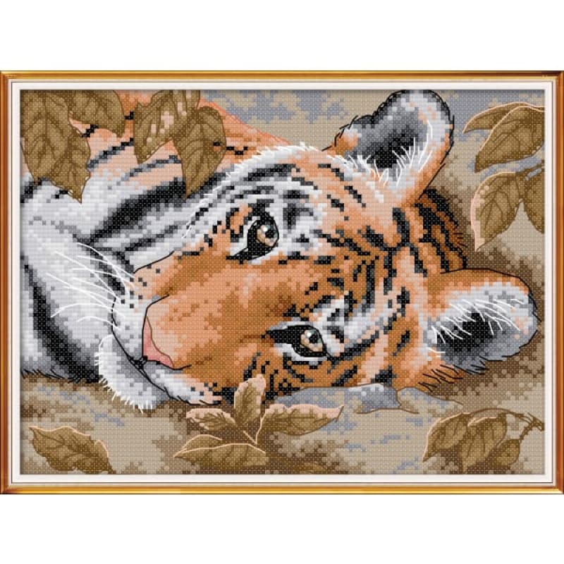 A Lying Tiger – Needlework Kits - UK