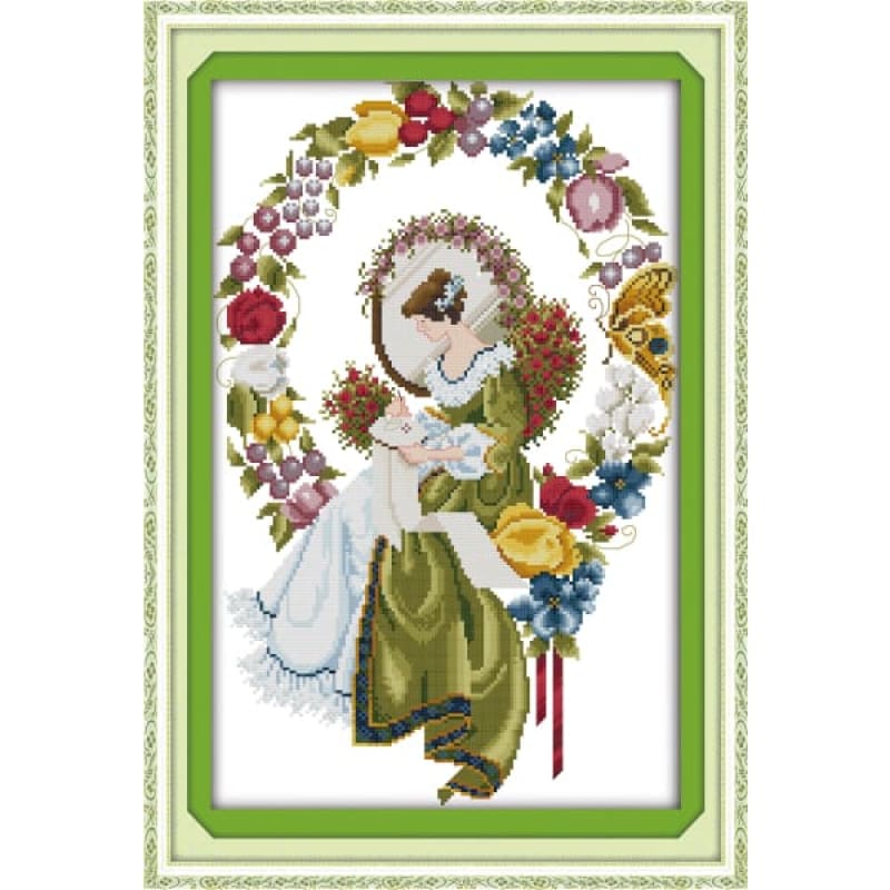 An embroidery woman – Needlework Kits - UK