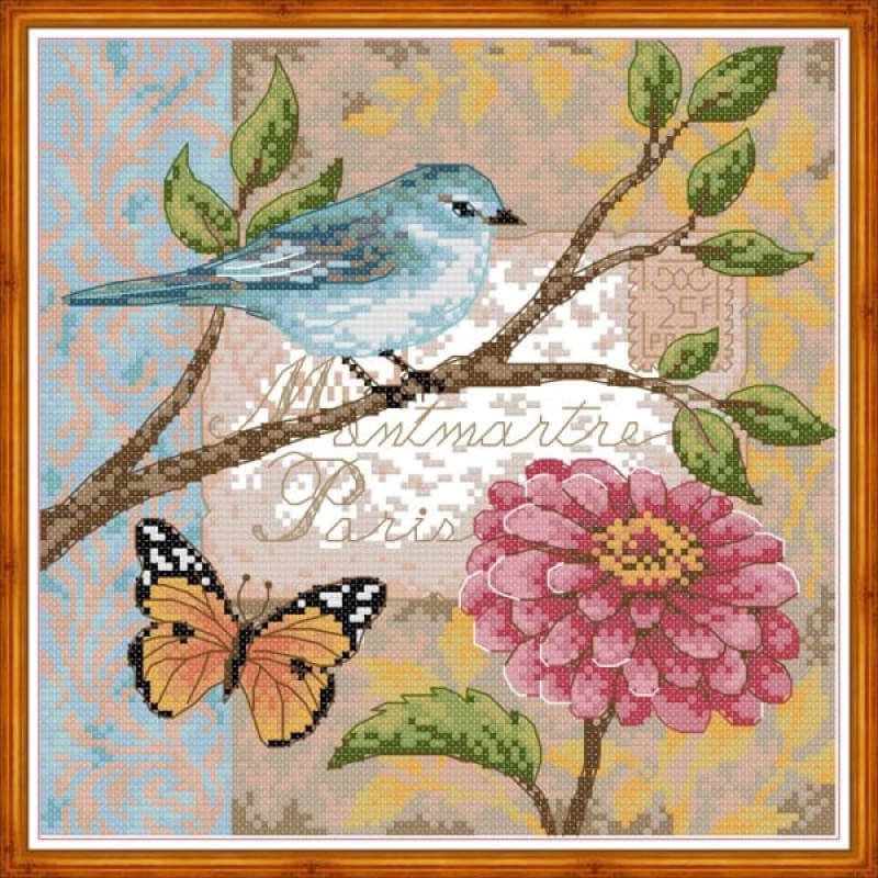 Bird and flower – Needlework Kits - UK