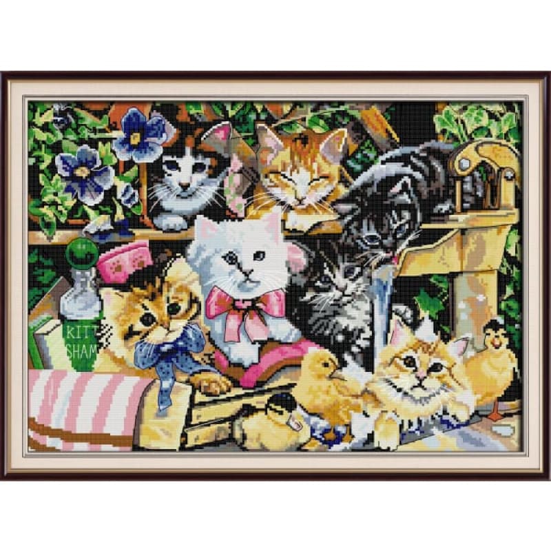 Cat family – Needlework Kits - UK