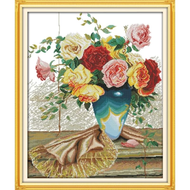 Colorful roses – Needlework Kits - UK