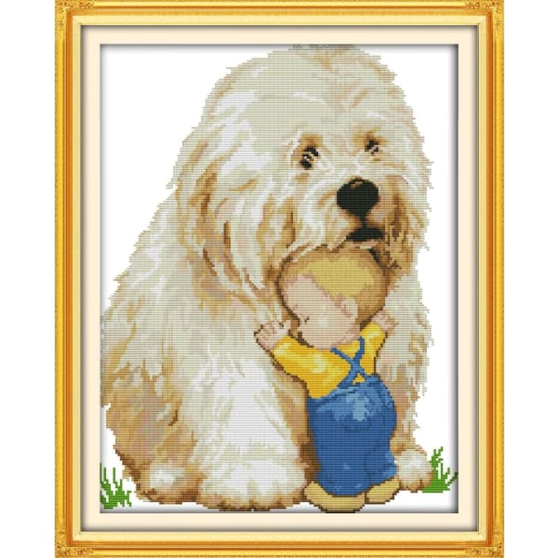 Dog & Baby – Needlework Kits - UK