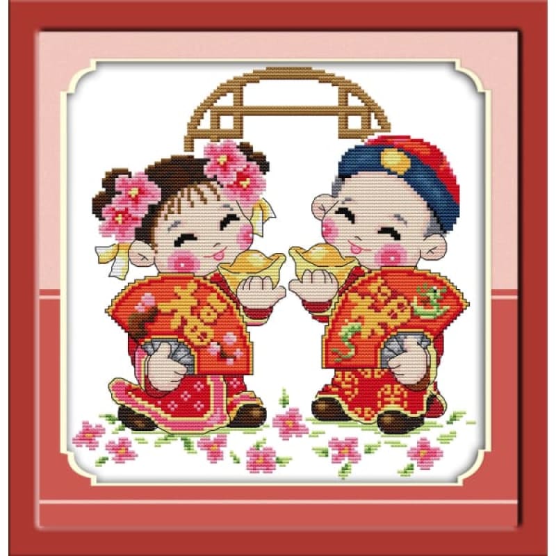 Double blessings knock at door – Needlework Kits - UK