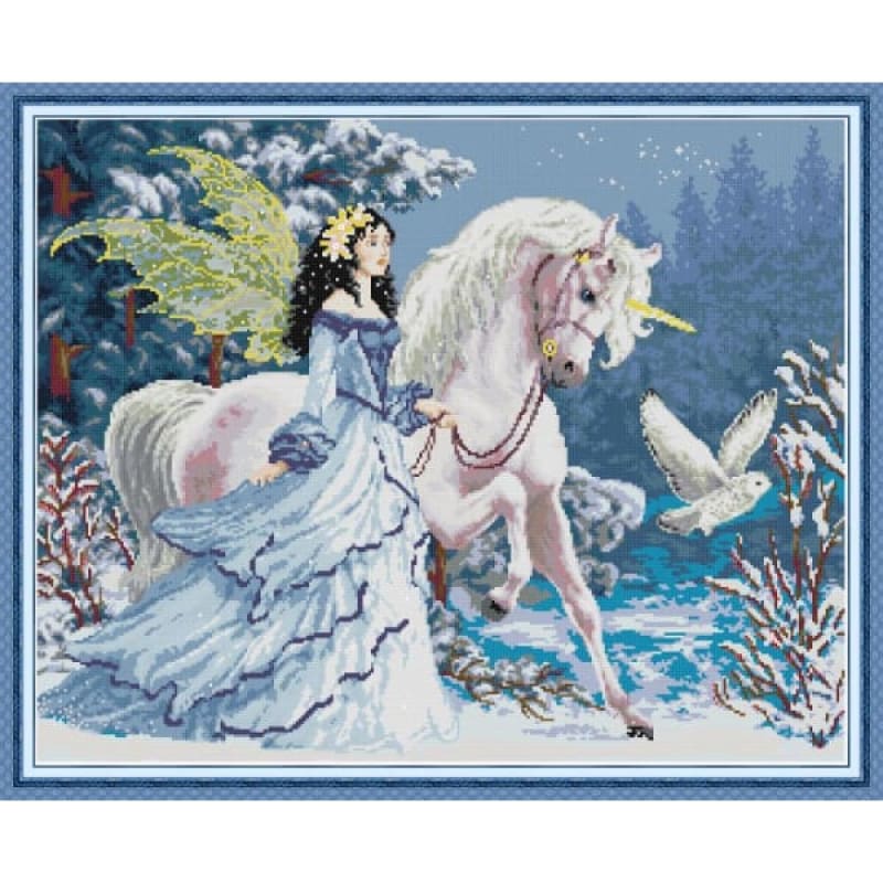 Elves Riding Unicorns – Needlework Kits - UK
