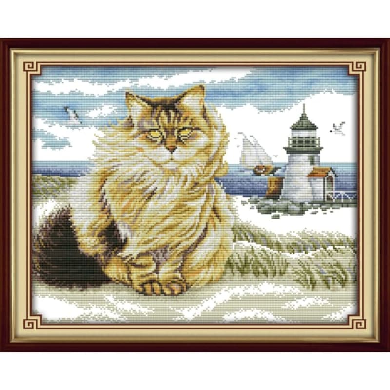 Fat cats and the lighthouse – Needlework Kits - UK