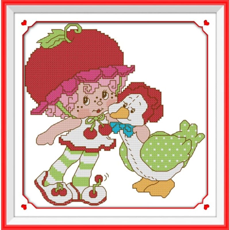 Girl and duck – Needlework Kits - UK