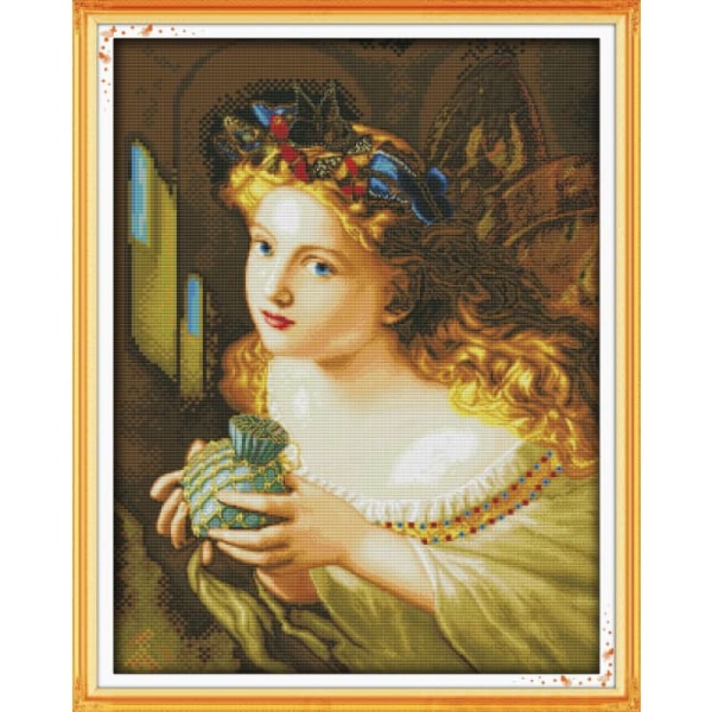 Girl with golden hair – Needlework Kits - UK