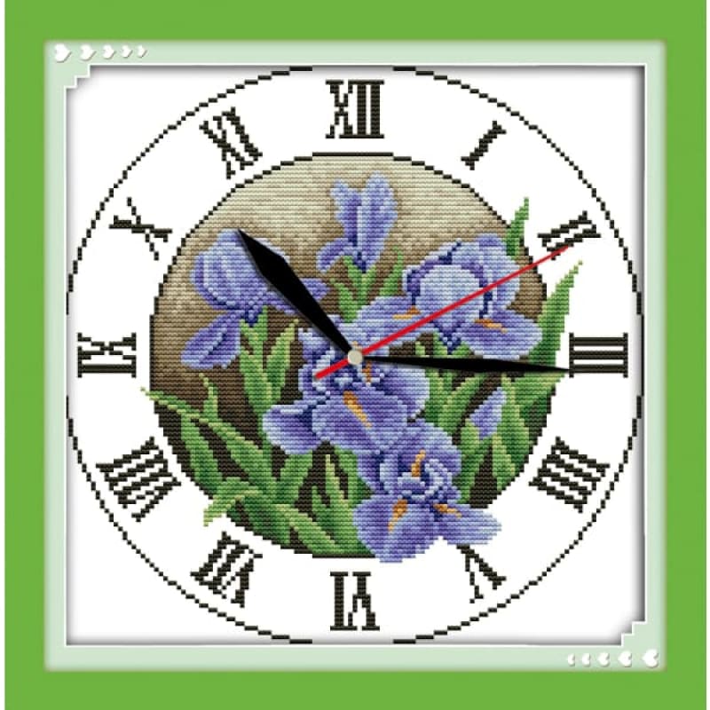 Iris clock face – Needlework Kits - UK