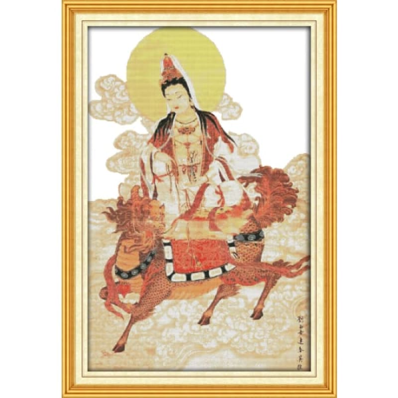 Kwan-yin and mythical beast – Needlework Kits - UK