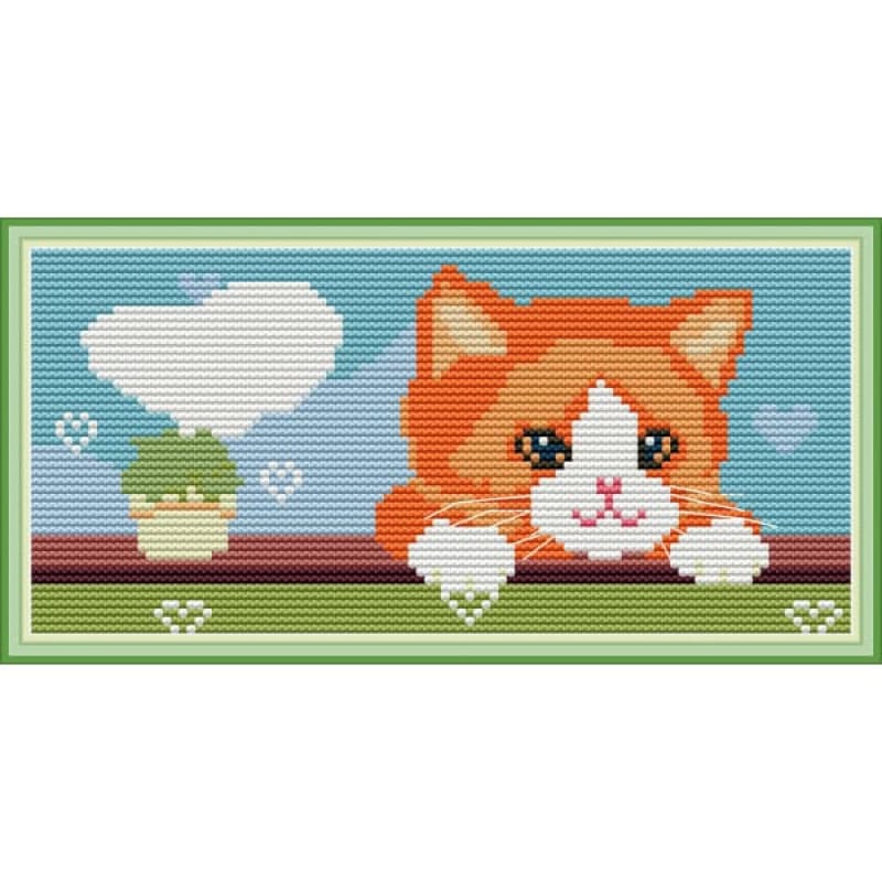 Buy Love Cat Cross Stitch Kits | Needlework Australia – Needlework Kits ...