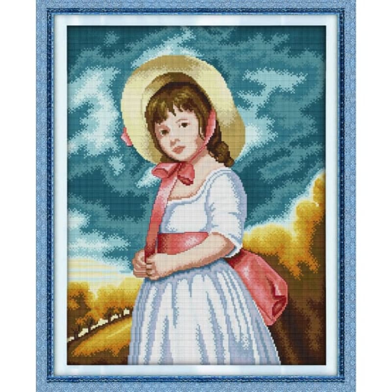 Buy Oil painting girl Cross Stitch Kits | Needlework Australia ...