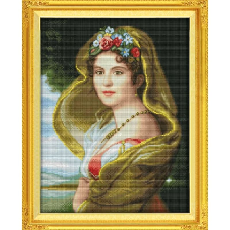 Order Oil painting girl Cross Stitch Kits | Needlework Australia ...
