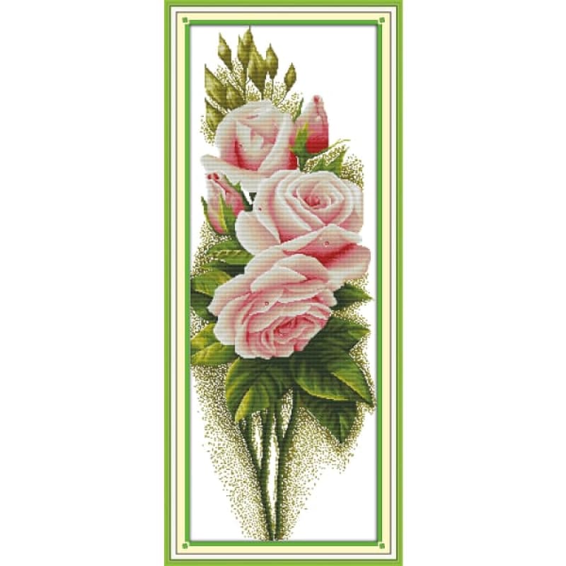 Pink rose – Needlework Kits - UK