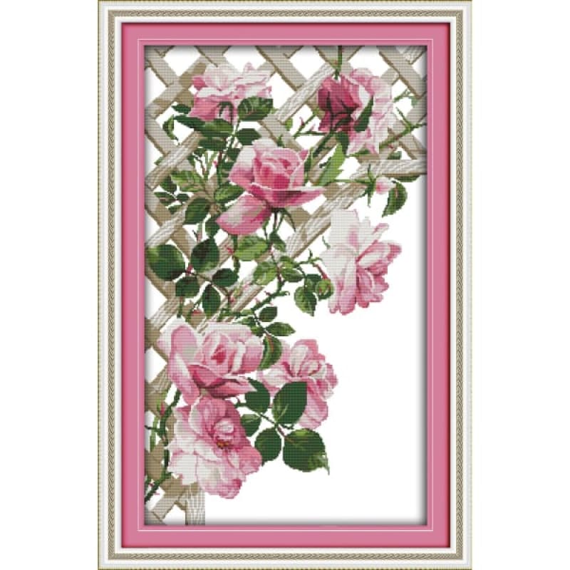 Pink roses – Needlework Kits - UK