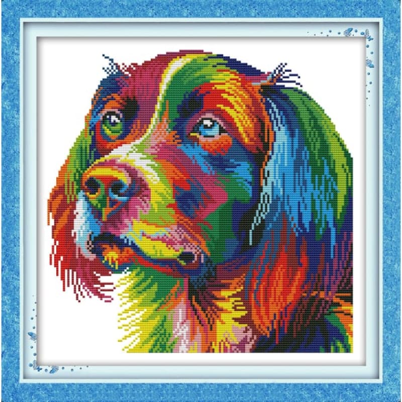 Rainbow dog – Needlework Kits - UK