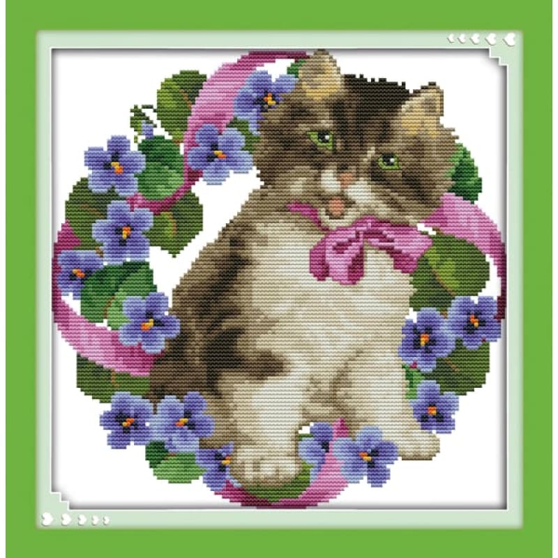 Ribbon kitten (2) – Needlework Kits - UK