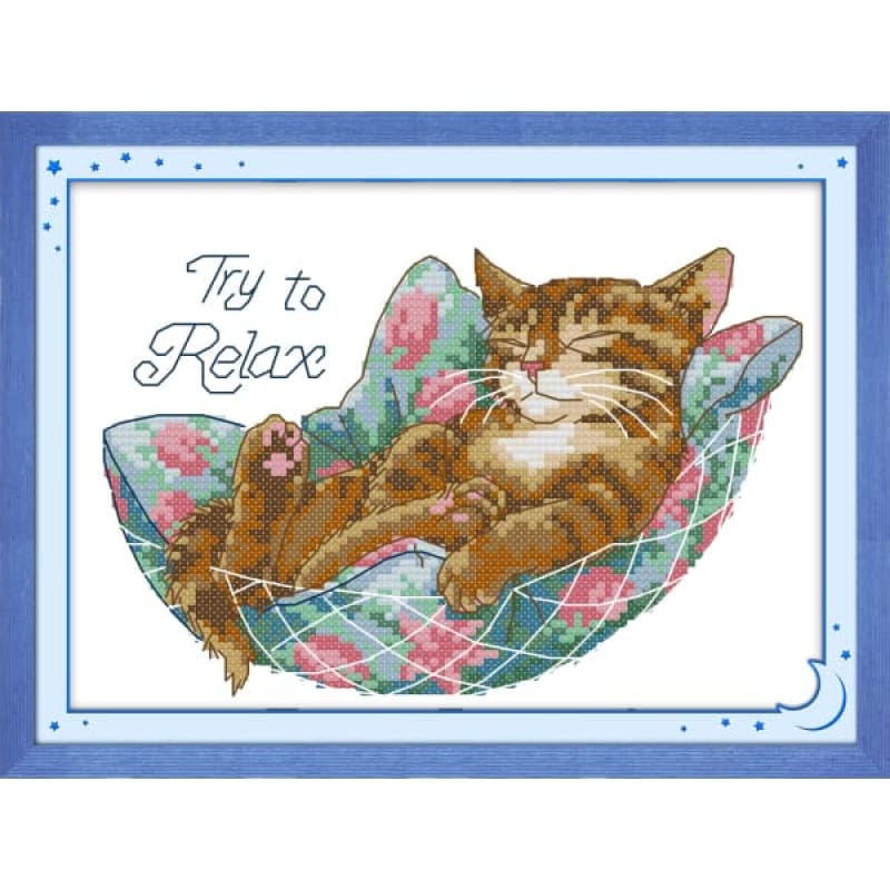 Buy Sleeping Cat Cross Stitch Kits | Needlework Australia – Needlework ...