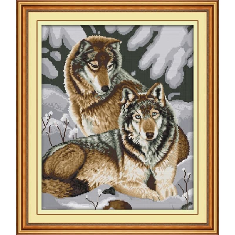 Snow wolves – Needlework Kits - UK