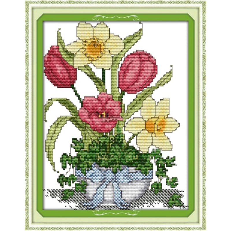Spring flower vase – Needlework Kits - UK