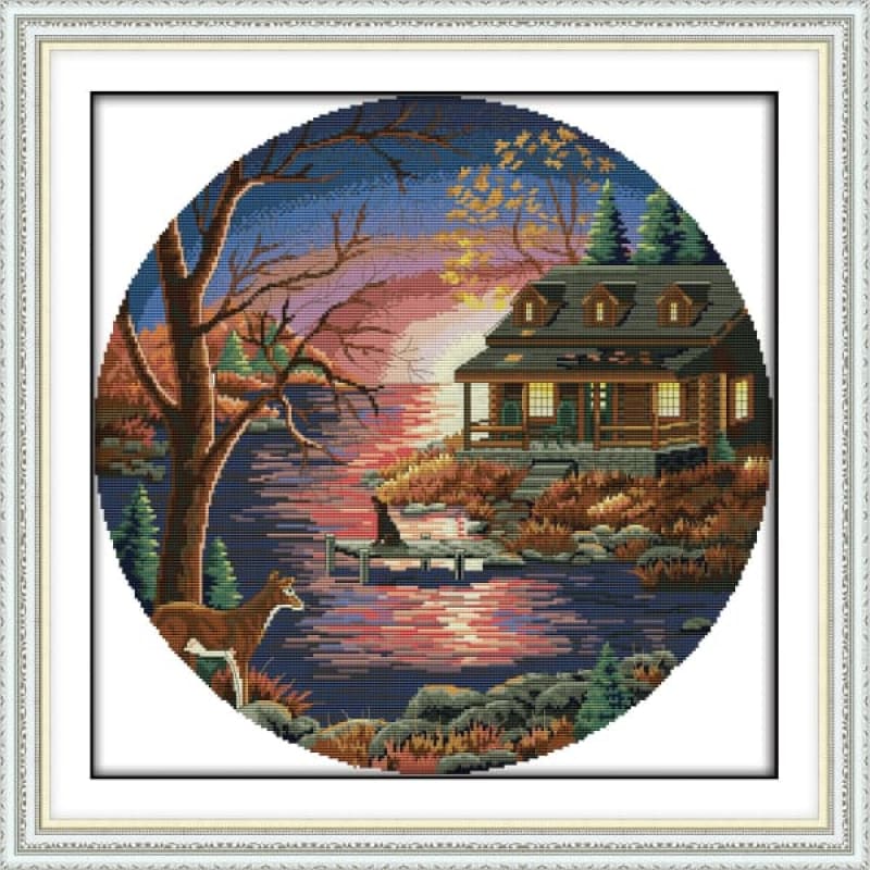 Sunset lake villa – Needlework Kits - UK