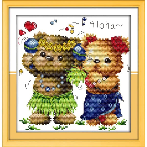 The bear's hula – Needlework Kits - UK