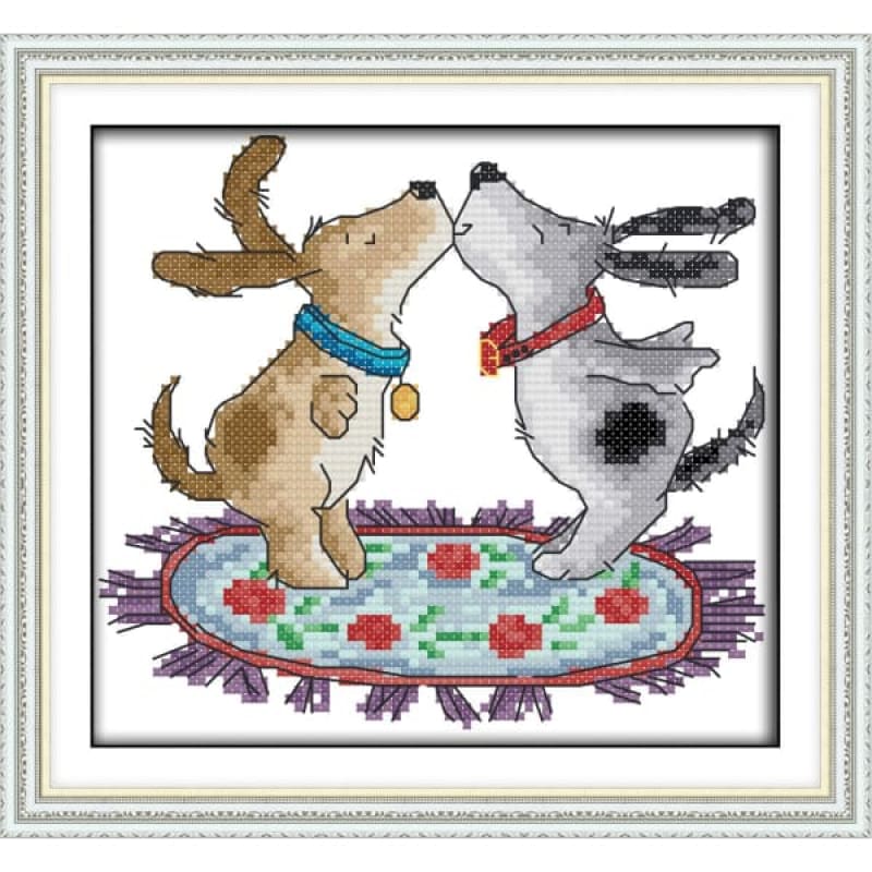 The dog kiss – Needlework Kits - UK