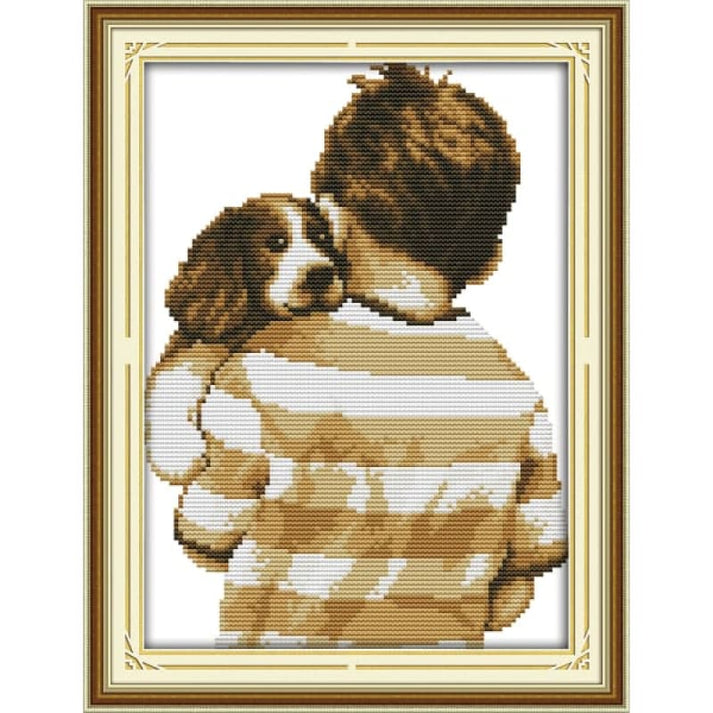The dog with the master – Needlework Kits - UK