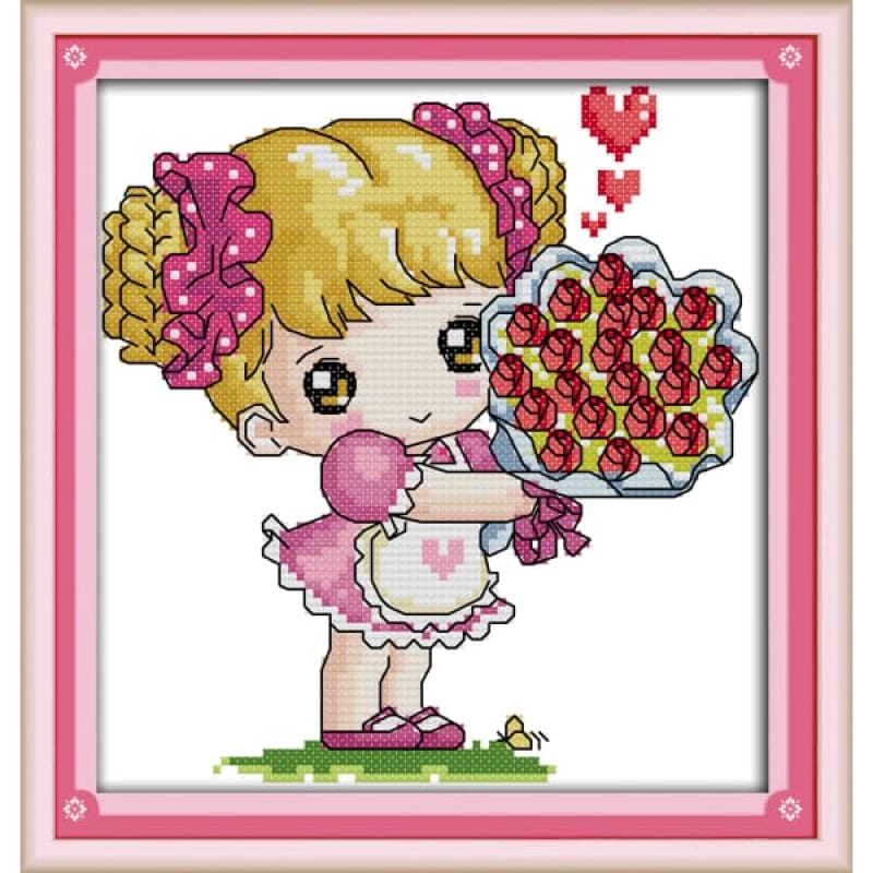 Order The Flower Girl Cross Stitch Kits | Needlework Australia ...