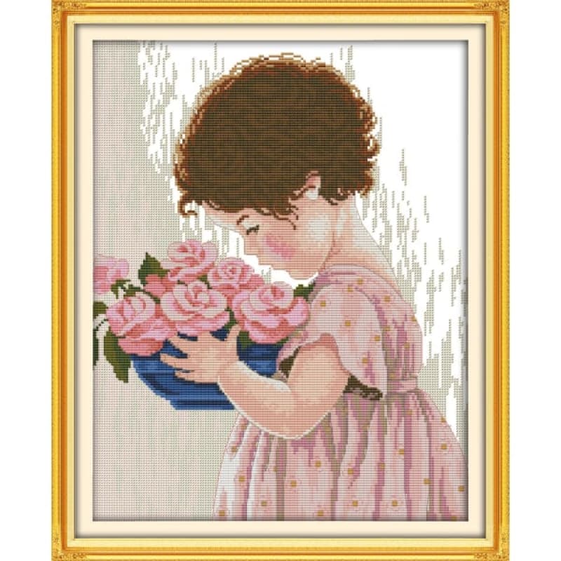 Buy The Flower Girl Cross Stitch Kits | Needlework Australia ...