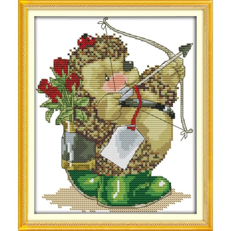 The hedgehog Cupid – Needlework Kits - UK
