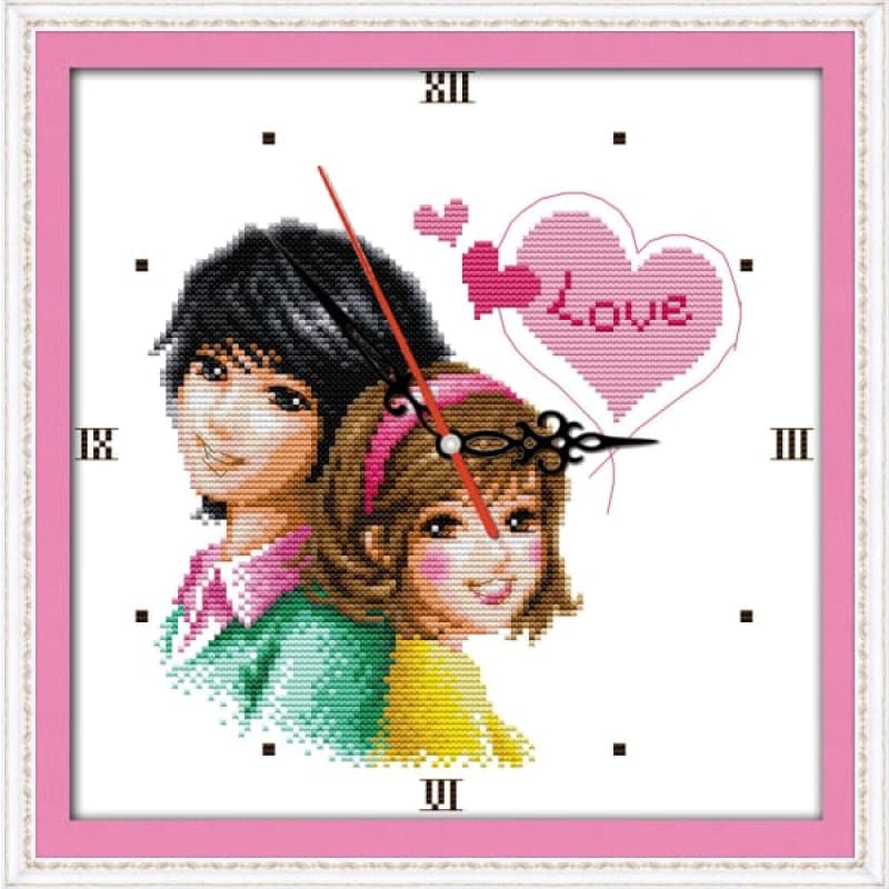 The lovers clock face – Needlework Kits - UK