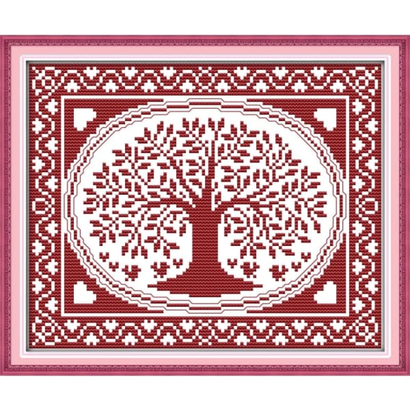 The oval happiness tree – Needlework Kits - UK