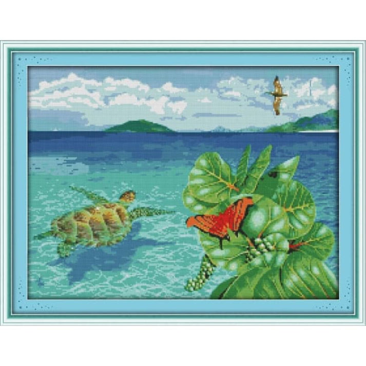 The sea turtle – Needlework Kits - UK