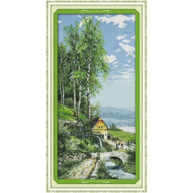 The sky is high; the clouds are pale. – Needlework Kits - UK