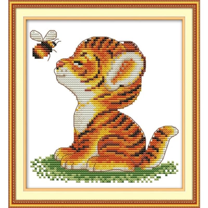 Tiger and bee – Needlework Kits - UK