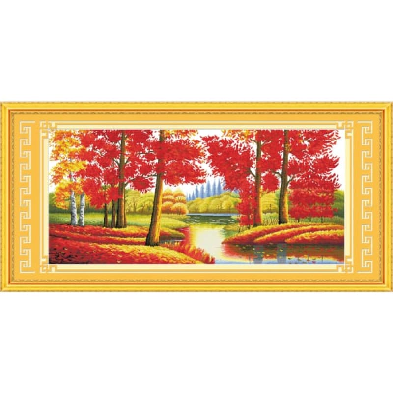 Treasures fill the home(2) (red) – Needlework Kits - UK