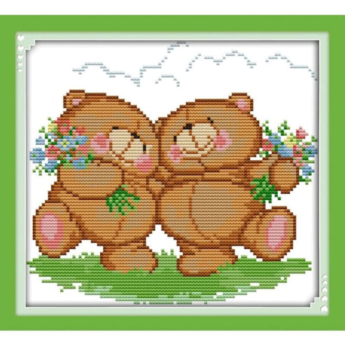 Two happy bears – Needlework Kits - UK