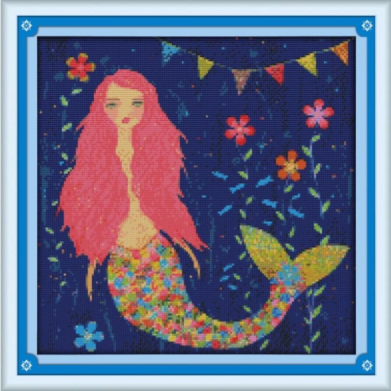 Watercolor mermaid – Needlework Kits - UK