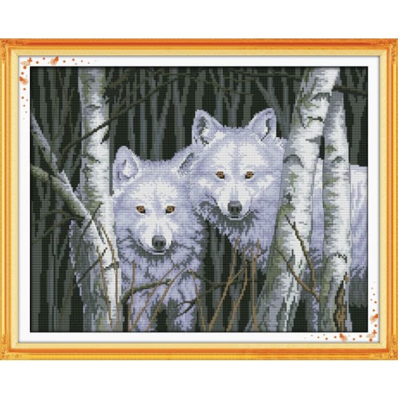 Wolves in woods – Needlework Kits - UK